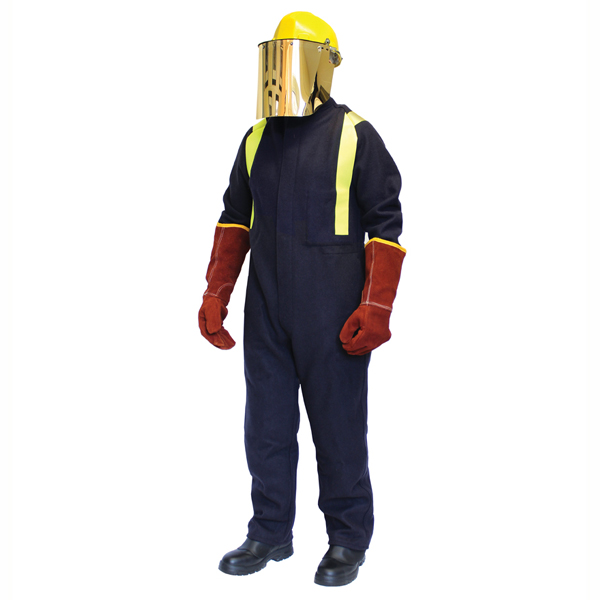 Coverall Navy MM1, wool molten metal, with Hi-Vis yellow flashes to ...